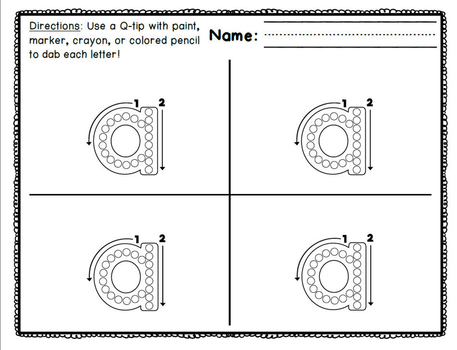 Letter Dabs Alphabet Activities A to Z Practice 78 Pages - Etsy