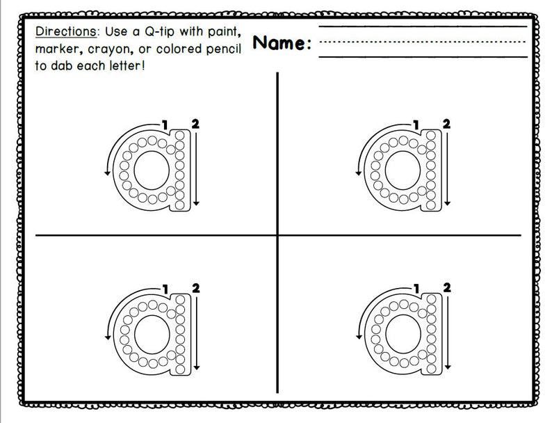 Letter Dabs - Alphabet Activities - A to Z Practice (78 Pages) - Etsy