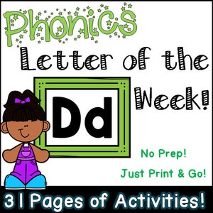 Phonics Letter of the Week Growing MEGA Bundle - A to M - Etsy