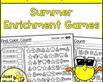 Summer Counting Objects Printable Activity/downloadable - Etsy Canada