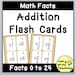 Addition Flash Cards - Elementary Math - Distance Learning - Etsy