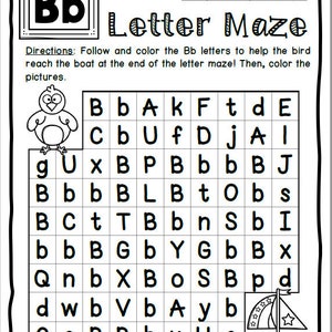 Letter B Practice Games and Activity Pack - Etsy