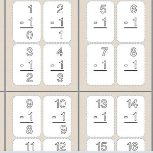 Math Flash Cards Addition Facts & Subtraction Facts (distance Learning ...