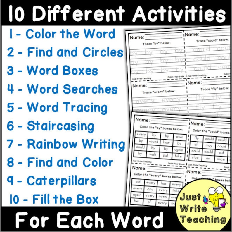 Dolch First Grade Sight Word Task Cards - Etsy