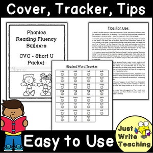 Reading Fluency Builders - CVC Short U - Etsy