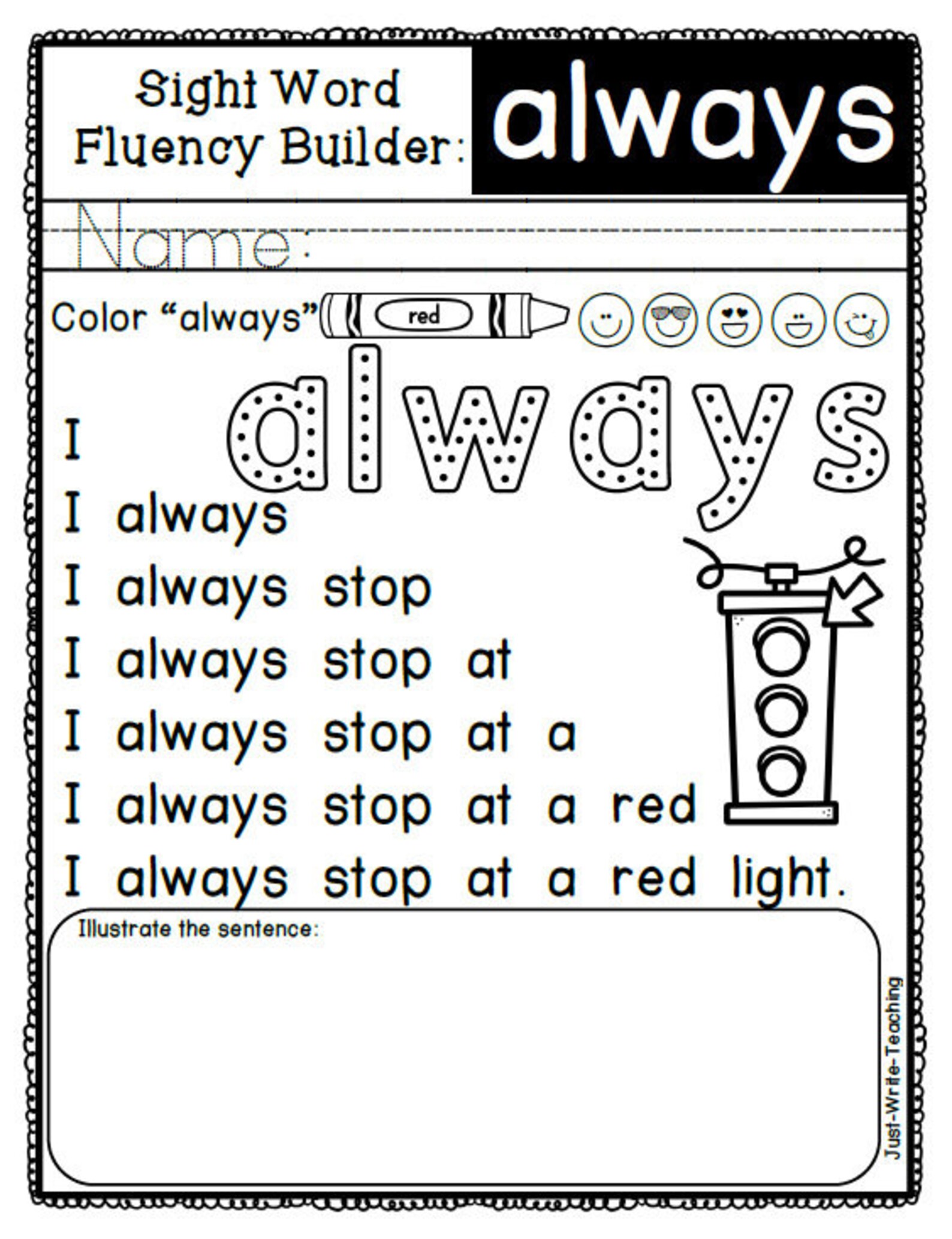 Sight Word Fluency Builders Dolch Second Grade Etsy
