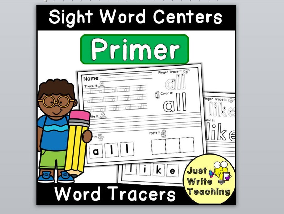 Primer Sight Word Tracers - Etsy