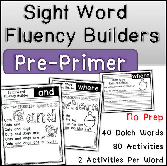 Fluency Triangles For Dolch Preprimer Sight Words Pre