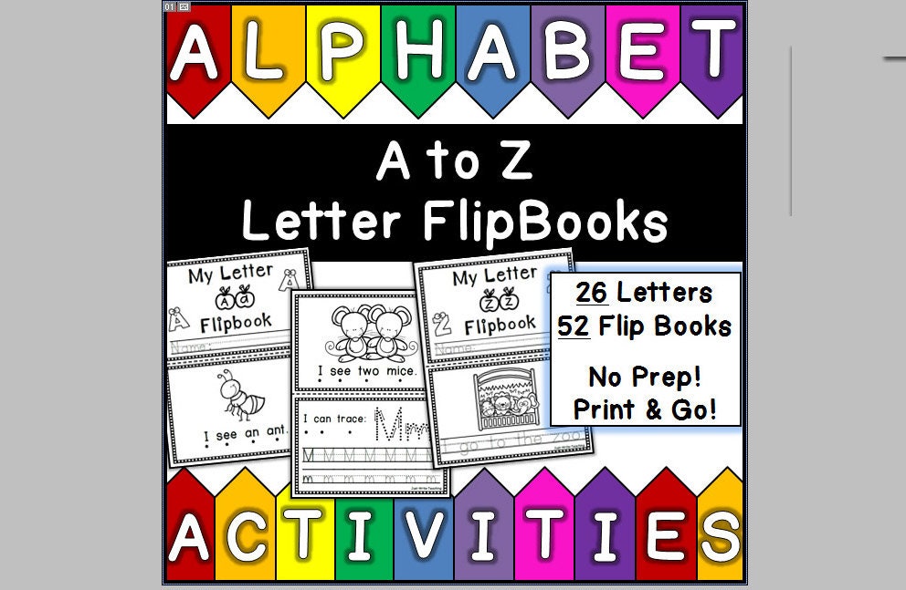 Letter Flipbooks - Alphabet Activities - A to Z (52 Flip Books) - Etsy