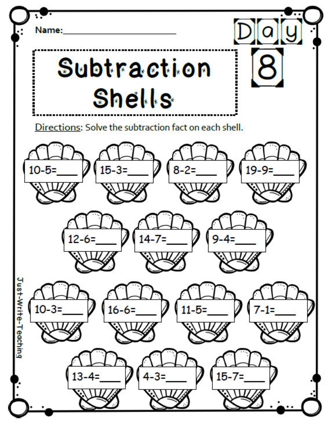 Summer Math Packet Rising Second Grade (first Grade Review) 50 Sheets ...