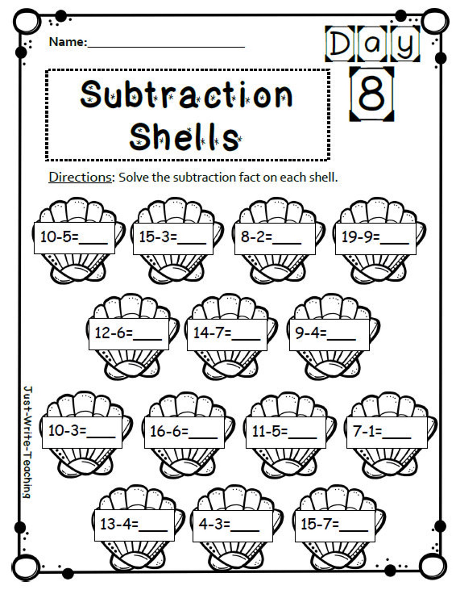Summer Math Packet Rising Second Grade (first Grade Review) 50 Sheets ...