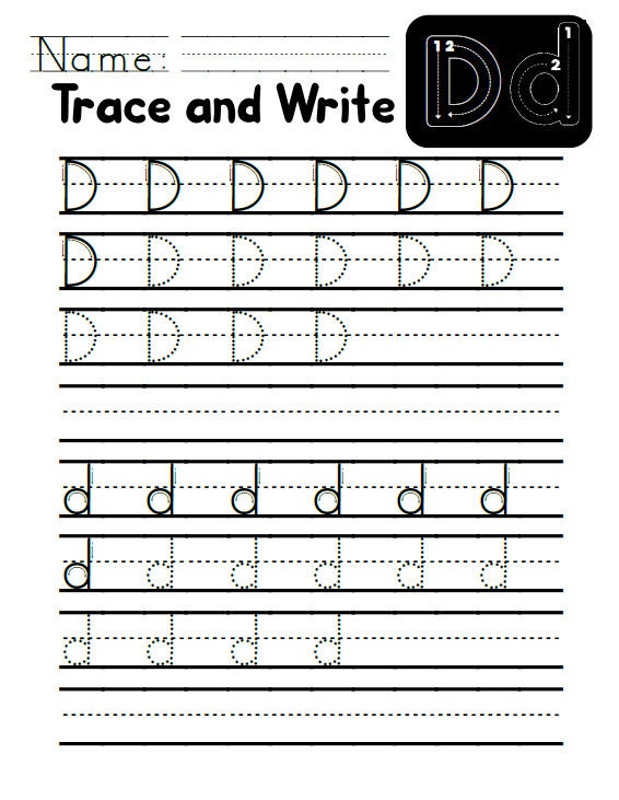 Letter D Practice Games and Activity Pack - Etsy
