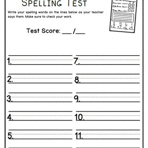 First Grade Spelling Curriculum - Back to School - Etsy