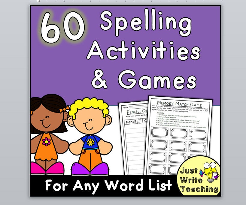 Spelling Activities and Games for Any Word List - Etsy