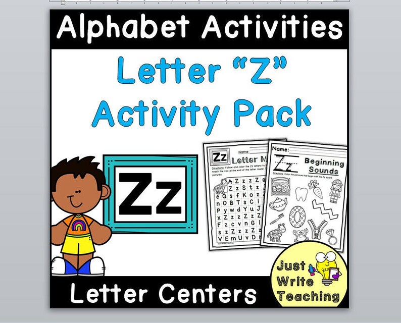 Letter Z Practice Games and Activity Pack - Etsy