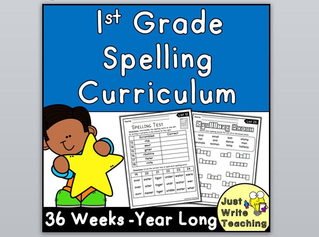 First Grade Spelling Curriculum - Back to School - Etsy