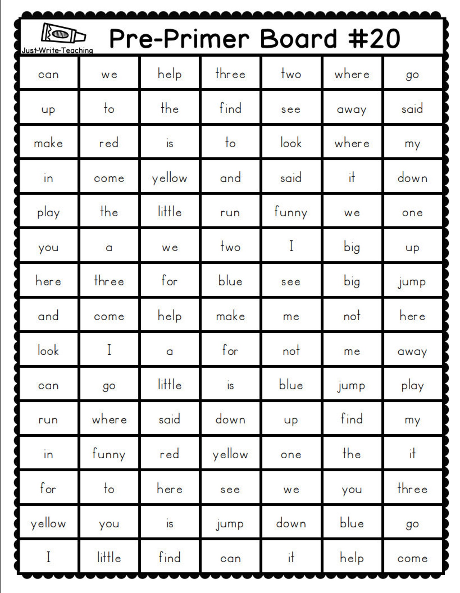Connect 5 Sight Words Game - BUNDLE - Etsy