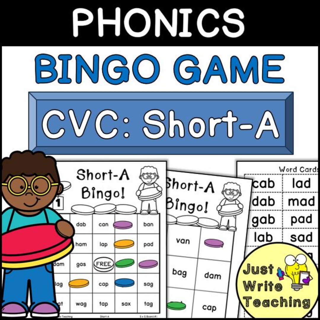 Phonics Word Bingo - CVC Short A - Etsy