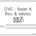 Short A - CVC Phonics - Roll and Writes - Etsy