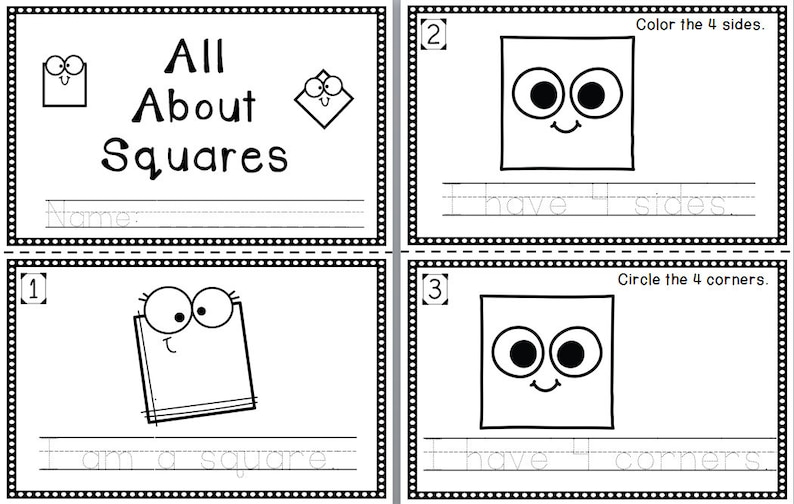 All About Shapes Flip Book Bundle (8 Shapes, 16 Flip Books!) - Etsy