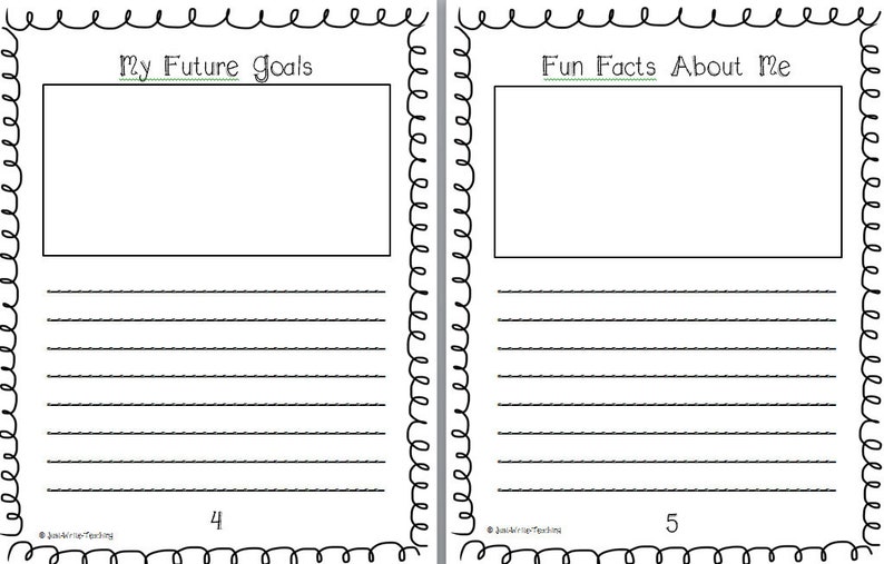 Autobiography Writing Project Book Template (week-long) ~ Distance ...