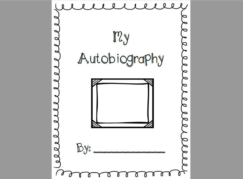 Autobiography Writing Project Book Template - Etsy