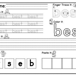 Second Grade Sight Word Tracers - Etsy