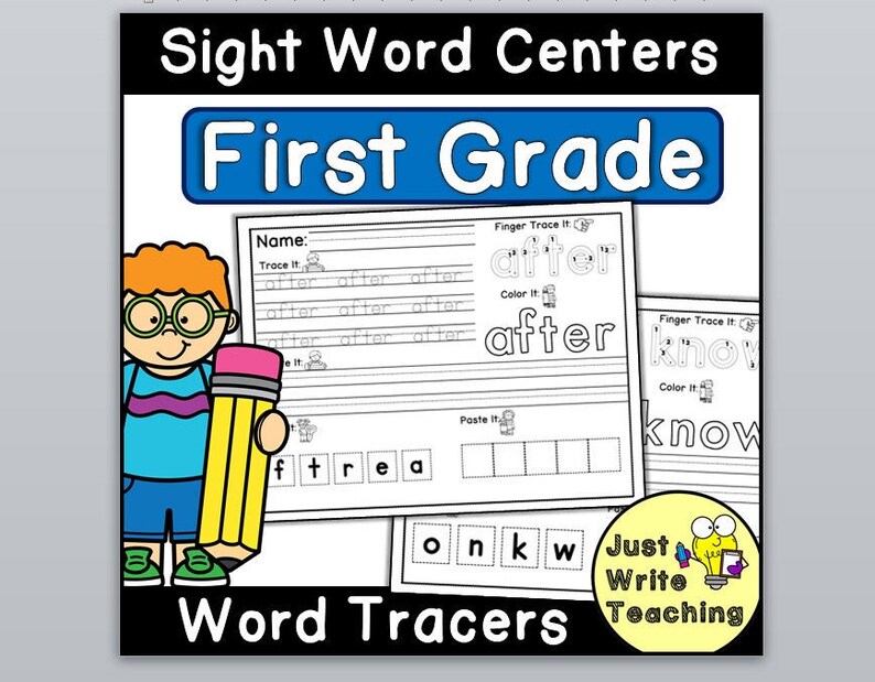First Grade Sight Word Tracers - Etsy