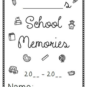 End of Year Memory Book and Activities - Etsy