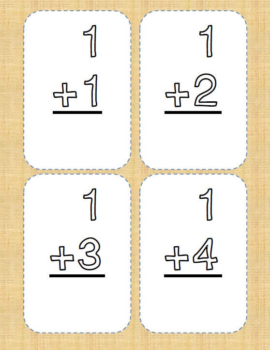 Math Flash Cards Addition Facts & Subtraction Facts (distance Learning ...