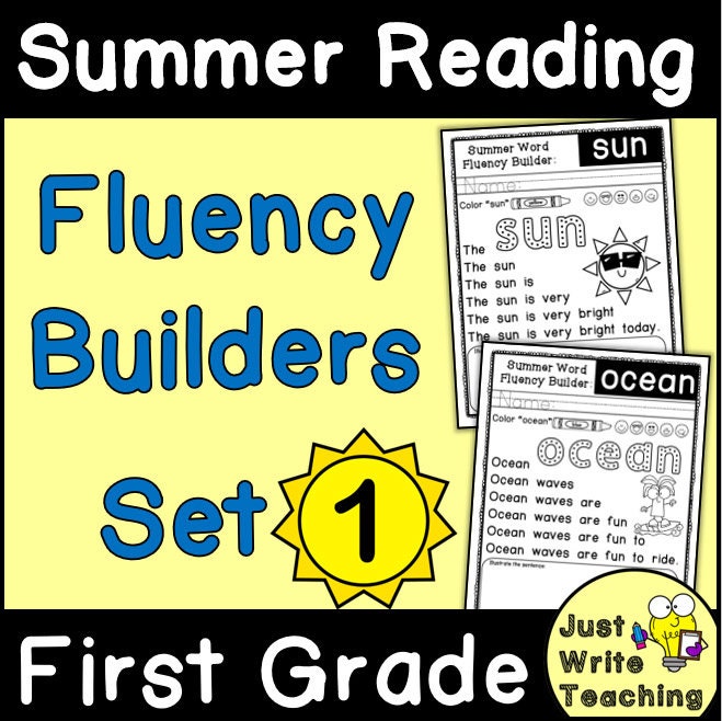 First Grade Summer Reading Fluency Builders - Set 1 - Etsy
