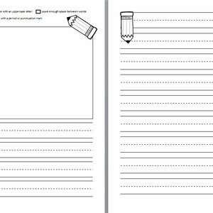 Elementary Writing Journal Book Template - Etsy