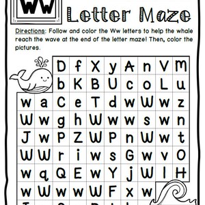 Letter W Practice Games and Activity Pack - Etsy