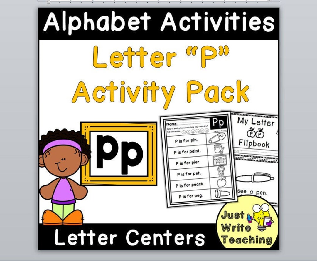 Letter P Practice Games and Activity Pack - Etsy
