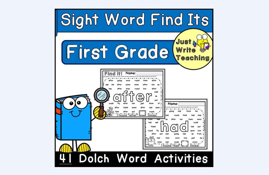 Dolch First Grade Sight Word Find It Activities - Etsy