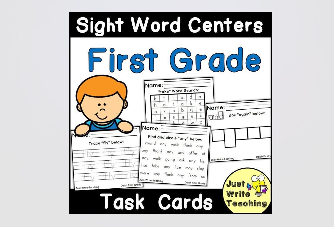 Dolch First Grade Sight Word Task Cards - Etsy