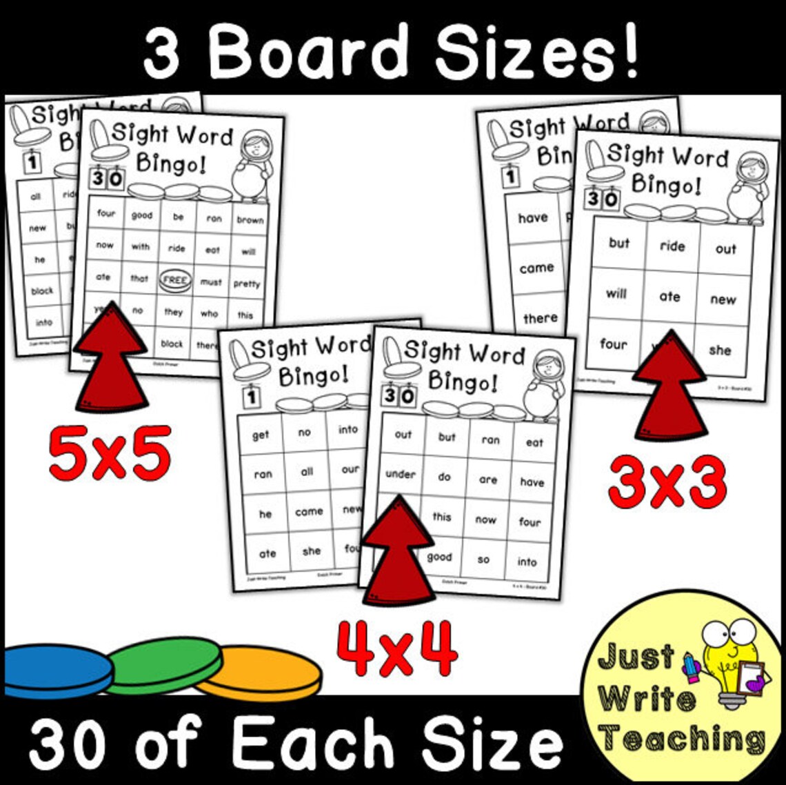 Sight Word Bingo - Dolch Primer - Etsy