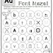 Letter Font Mazes - Alphabet Activities - A to Z Practice (26 Sheets ...