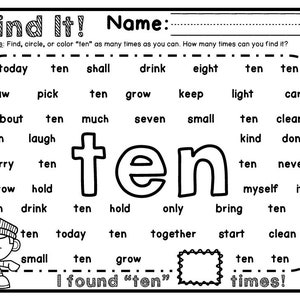 Dolch Third Grade Sight Word Find It Activities - Etsy