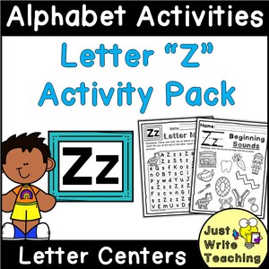 Letter Z Practice Games and Activity Pack - Etsy