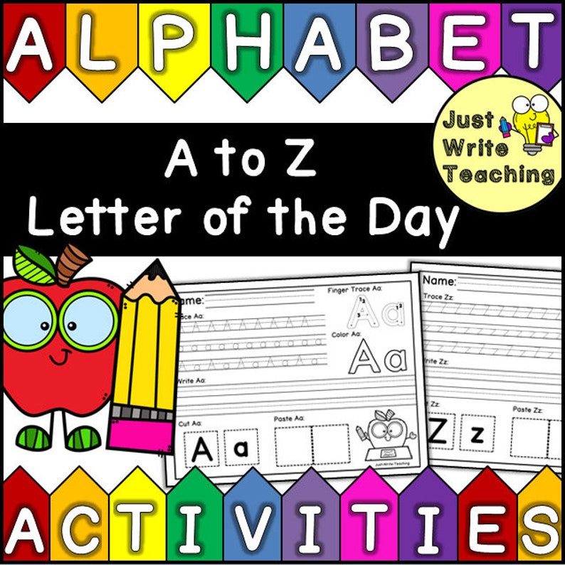Letter of the Day - Alphabet Activities - A to Z Practice - Etsy