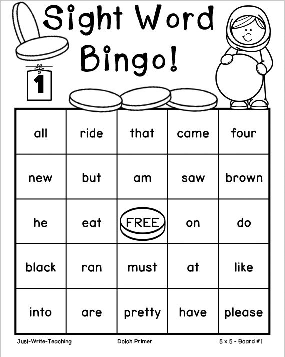 Sight Word Bingo - Dolch Primer - Etsy