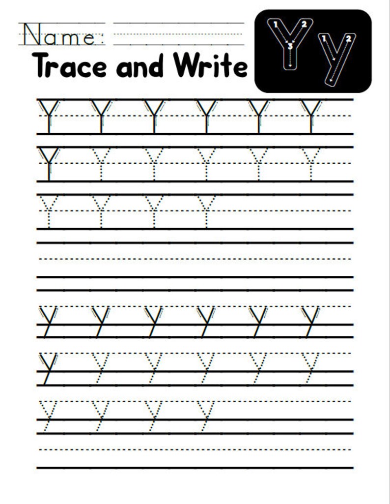 Letter Y Practice Games and Activity Pack - Etsy