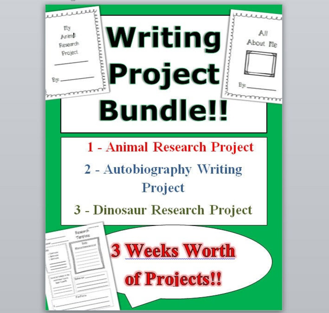 Elementary Writing Project BUNDLE! (3 Week-long Projects) Fun ...