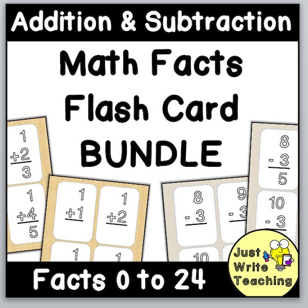 Addition Flash Cards - Etsy