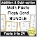 Math Flash Cards Addition Facts & Subtraction Facts distance - Etsy