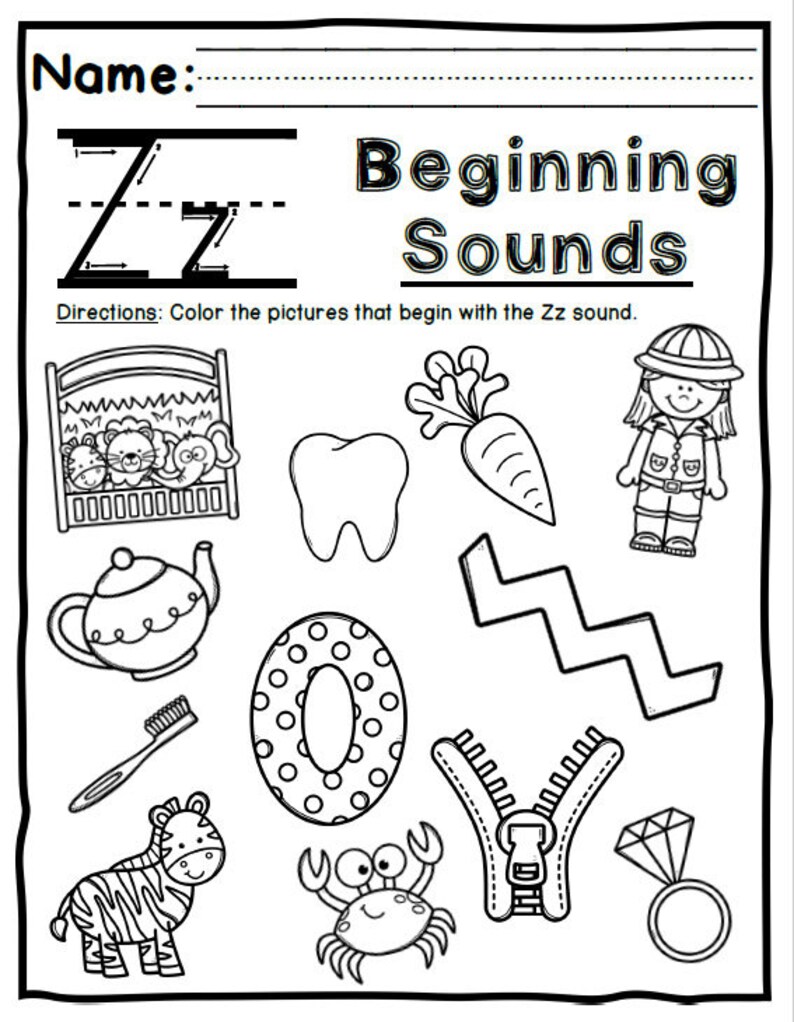 Letter Z Practice Games and Activity Pack - Etsy