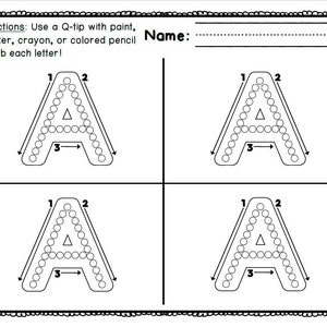 Letter Dabs - Alphabet Activities - A to Z Practice (78 Pages) - Etsy