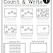 Count and Write Kindergarten Morning Work & Math Centers (20 Days!) - Etsy
