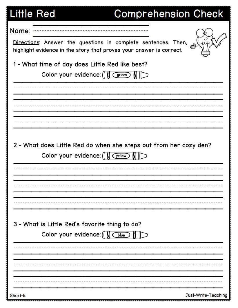 First Grade Reading Comprehension Short E Texts, Activities, Skills ...